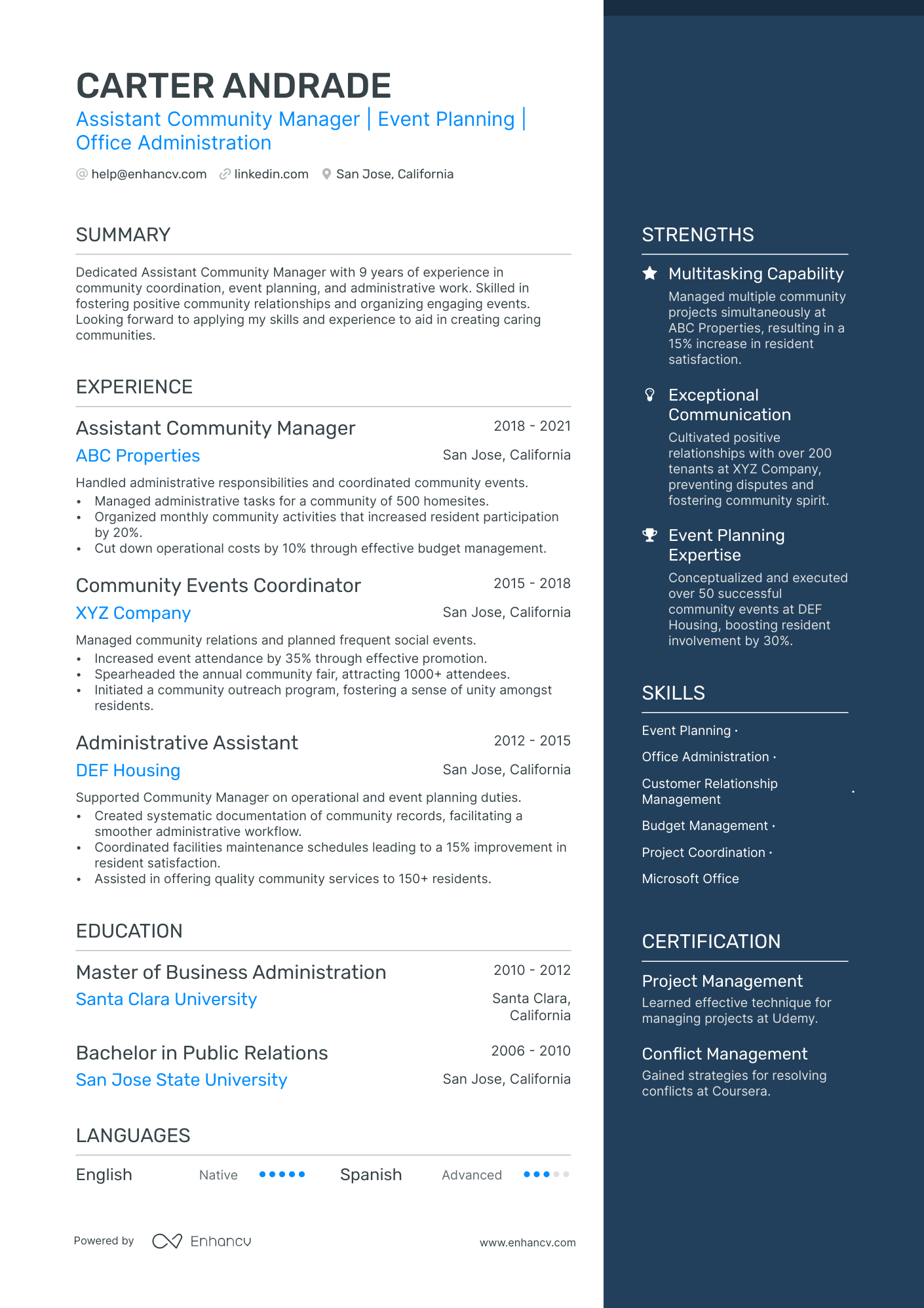 5 Assistant Community Manager Resume Examples And Guide For 2024 